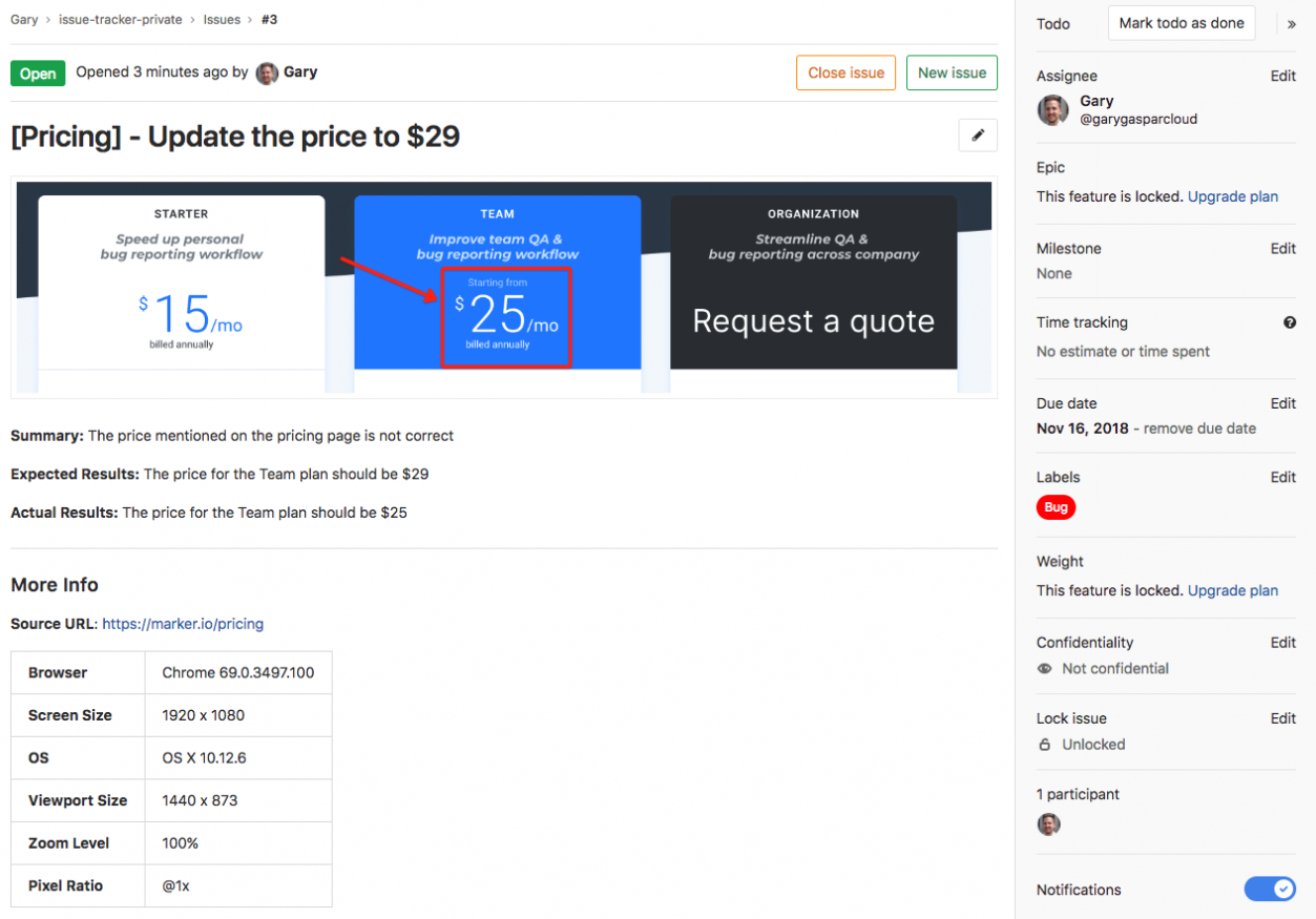 Bug Summary Report Template