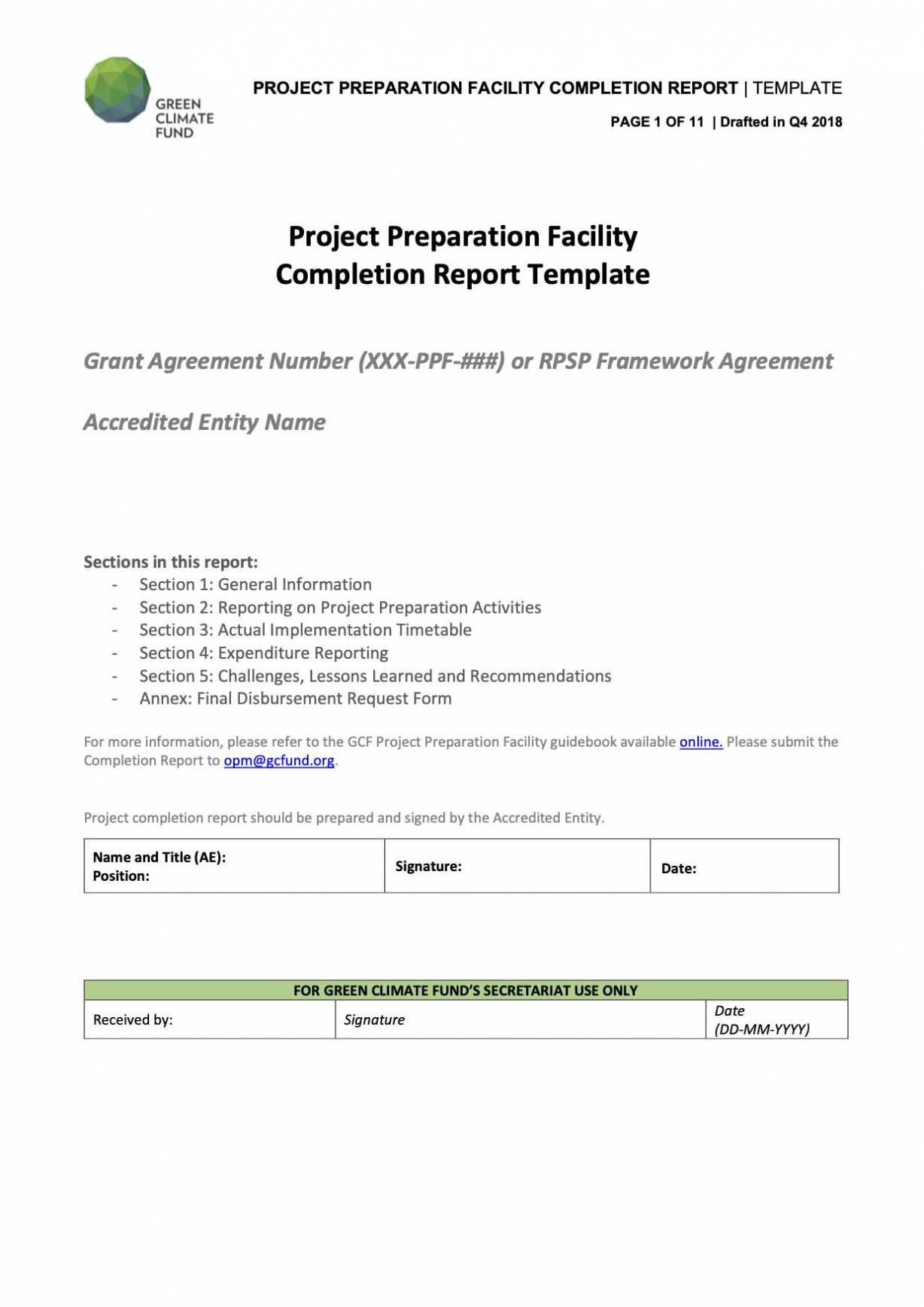 Implementation Report Template