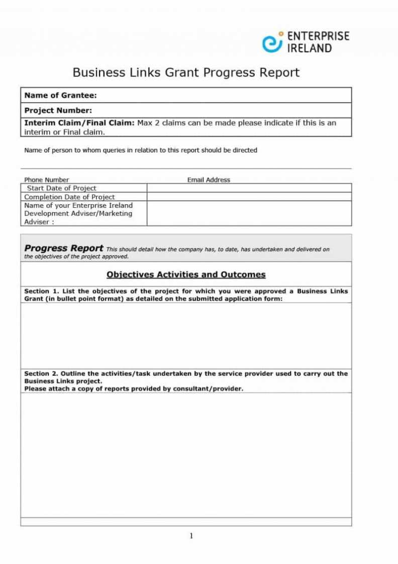 Acquittal Report Template